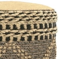 Simpli Home Stella Contemporary Round Round Woven Pouf in Natural ...