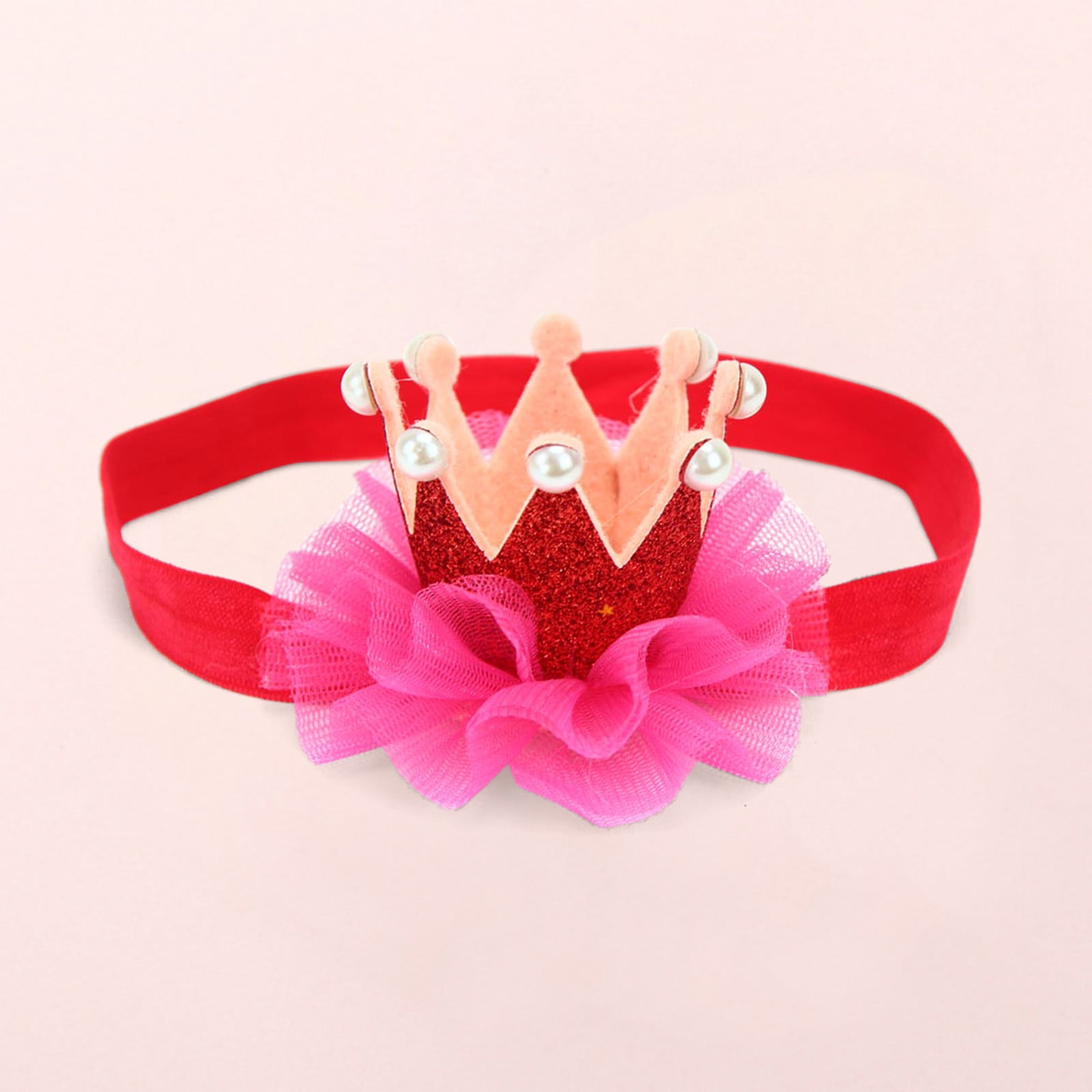 Lilgiuy Toddler Girls Crown Headband Newborn Princess Hair Band Cute ...