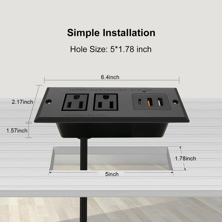 Desktop power outlet store