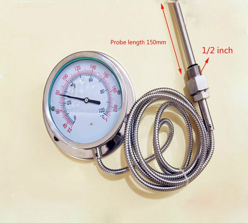 Pressure Type Thermometer Steam Temperature measurement Range 50~650 ...