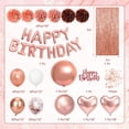 AYUQI Rose Gold Birthday Decoration for Women Girls, HAPPY BIRTHDAY ...