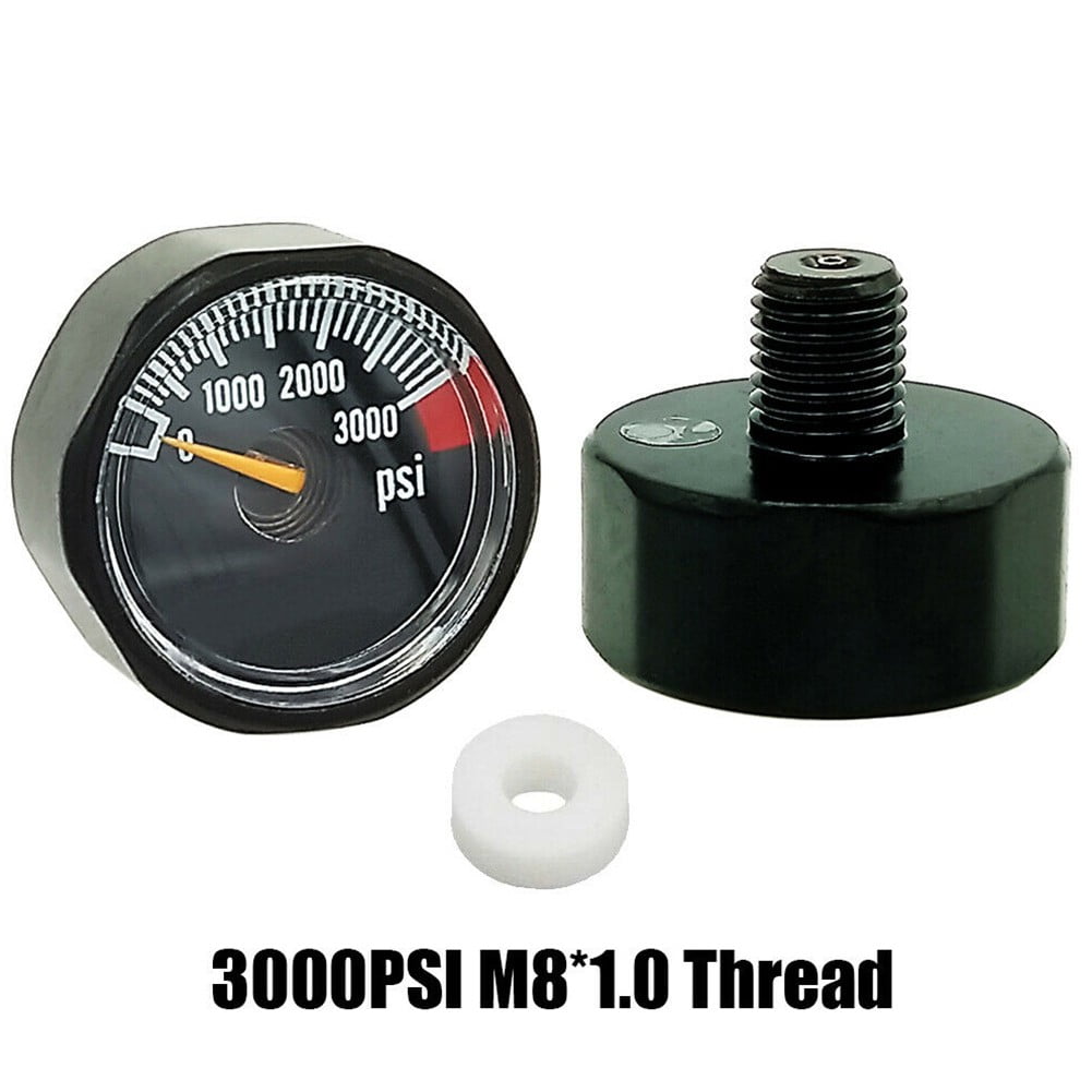 Pressure Gauge 3000 psi M8*1.0 Micro Mini Manometer for Paintball PCP ...