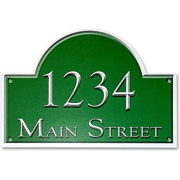 Curb-N-Sign Address Numbers Sign, Super Reflective House Numbers Plaque ...