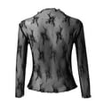 See Through Mock Neck Tunic For Women Sexy Summer Overlay Tops 2024