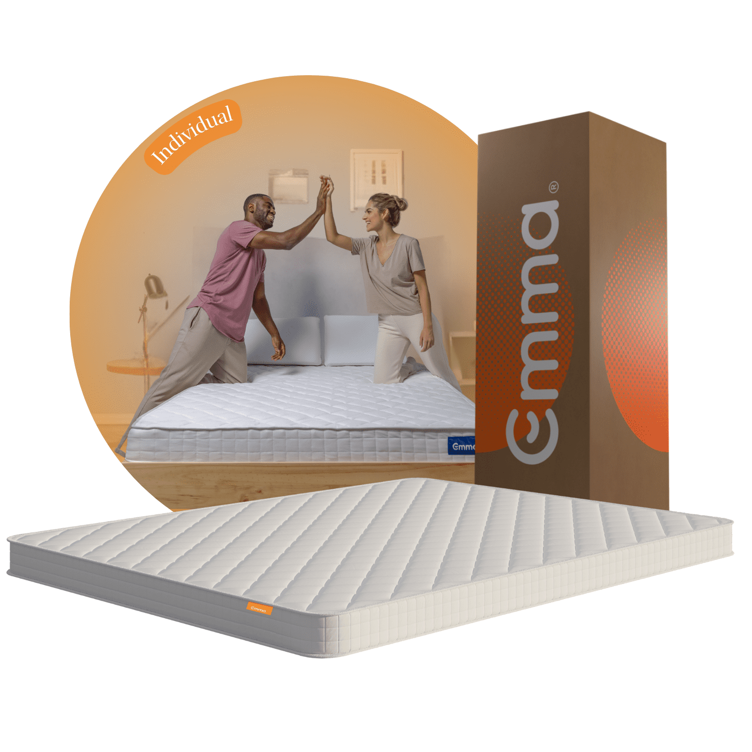 Colchón Emma Confort Hybrid | Individual 100x190cm | Espuma HRX ...