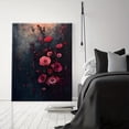 1pc Wrapped Solid Wood Frame Canvas Poster - Gothic Vintage Rose ...