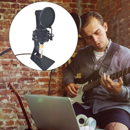 Coiry Mini Pop Filter 3 inch Dual Layered Rotatable Pop Screen Shield ...