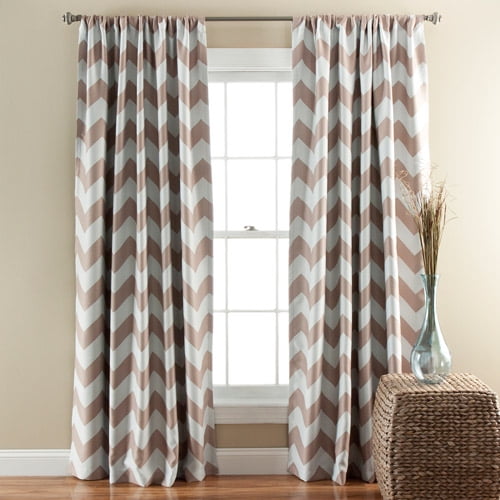 Lush Decor Chevron Blackout Window Curtain, Pair - Walmart.com