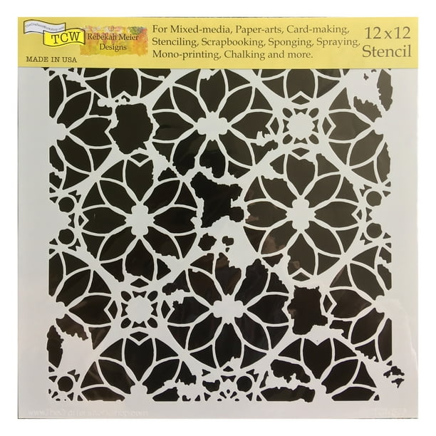 The Crafter's Workshop Stencil, Distressed Lace, 12" x 12" - Walmart ...