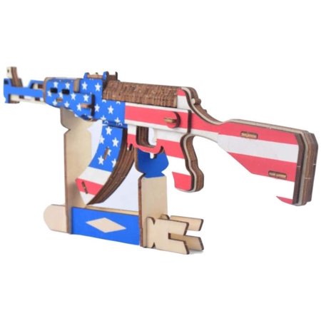 3d Puzzle Wooden Toys Laser Cutting DIY Weapon Assembly Kit Jigsaw ...