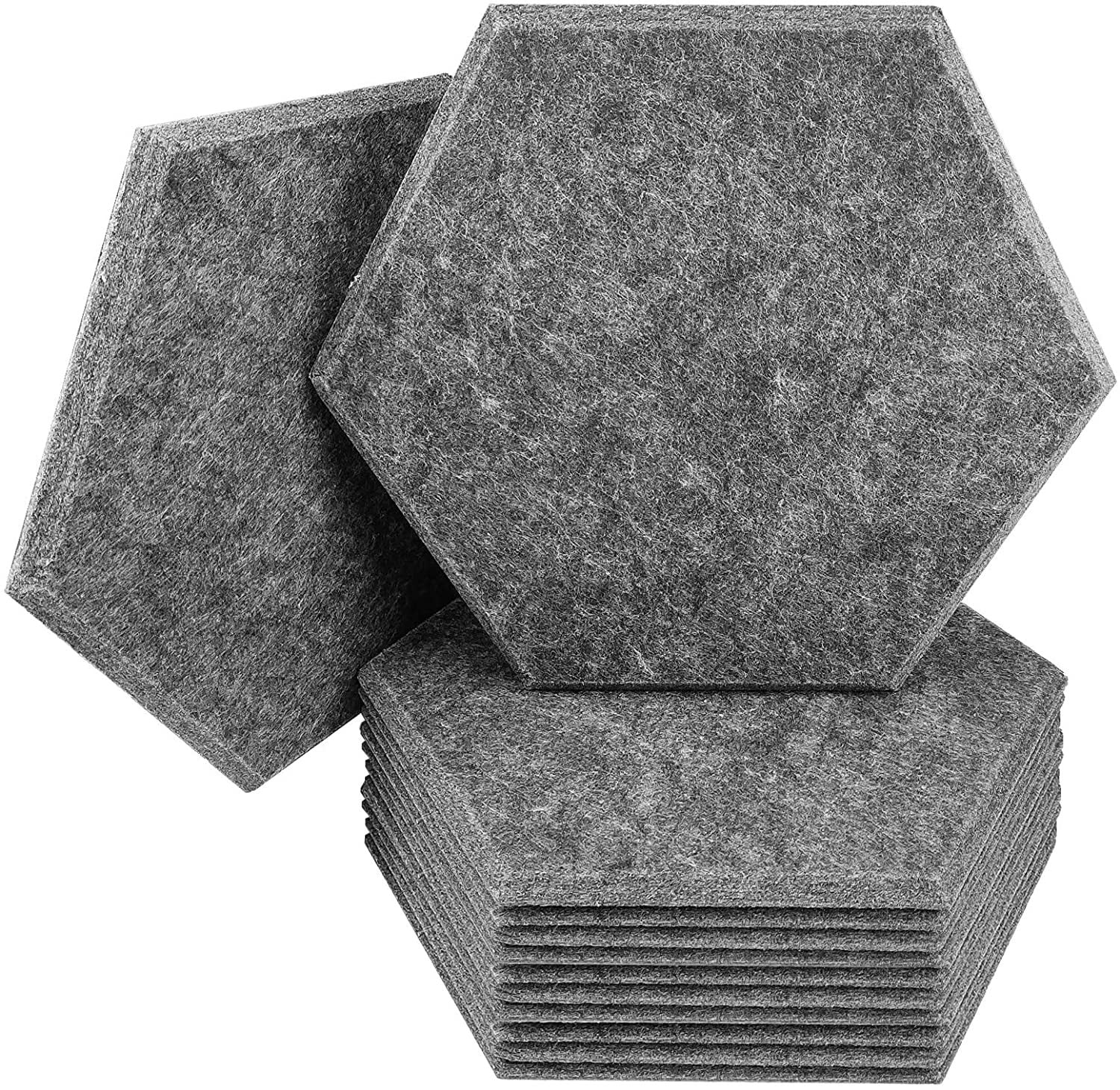 6Pcs Self Adhesive Felt Board Tiles Hexagon Bulletin Board for Walls ...