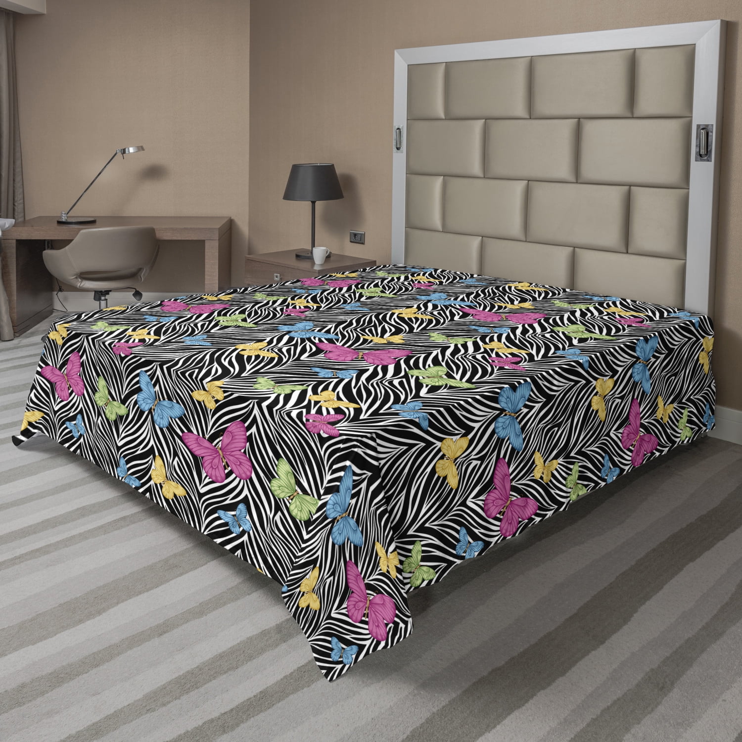 Blue And Pink Zebra Print