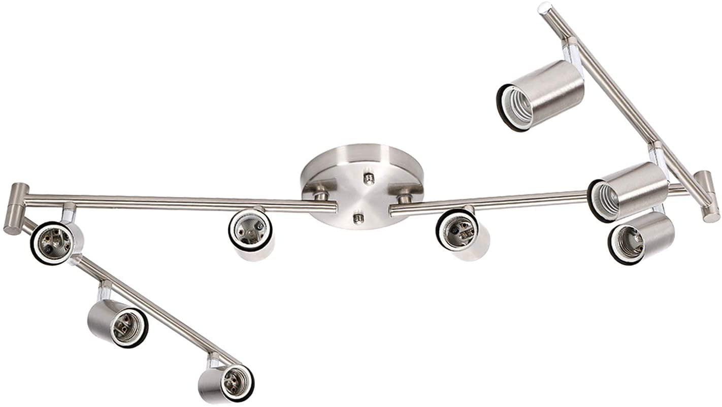 8 Heads Foldable Track Lighting Kit, Flex Track Ceiling Light, 270deg ...
