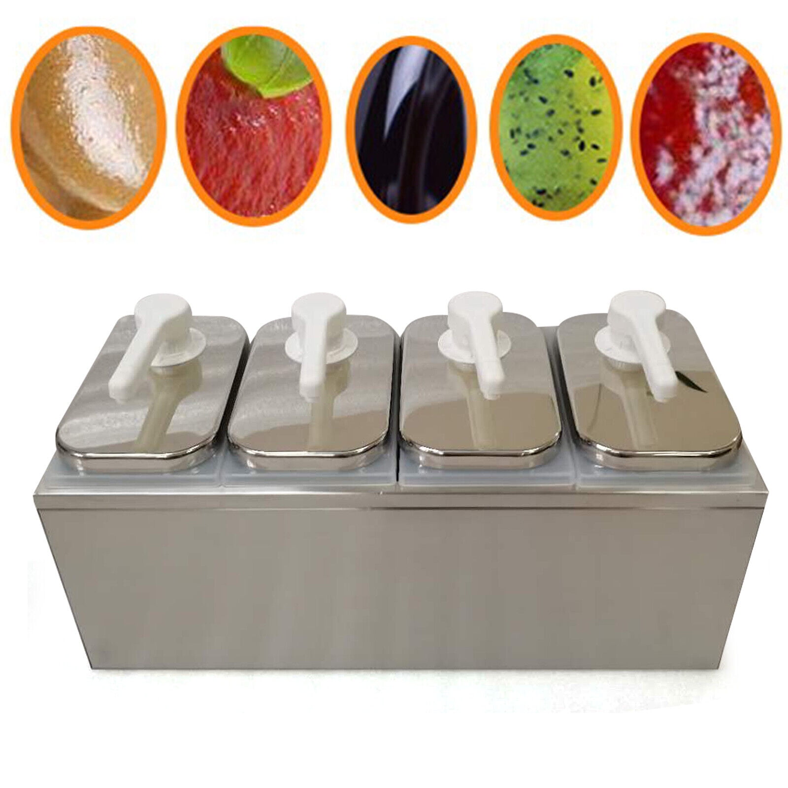 FETCOI Sauce Pump Dispenser Stainless Steel Squeeze Condiment ...