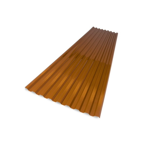 SUNTUF 26 in. x 6 ft. Copper Polycarbonate Roof Panel - Walmart.com
