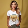 Carnival Mask Graphic T-Shirt Unisex 100 Cotton With Antique Gold Art ...