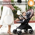 INSMART Baby Stroller Rocker, Portable Bird-Shaped Soother with White ...