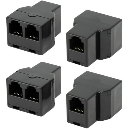 RJ12 6P6c 1 Female to 2 Female Telephone Line Splitters, Uvital ...