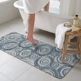 Abstract Circular Ripples Bathroom Runner Rugs Non Slip Washable ...