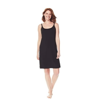 Illusion Women's Nylon Full Slip With Lace Trim Adjustable Straps Plus ...