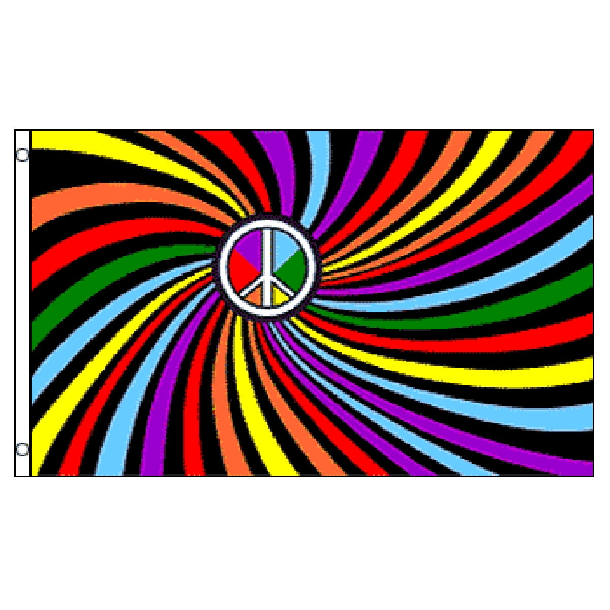 Rainbow Peace Swirl Flag 3ft x 5ft Printed Polyester - Walmart.com