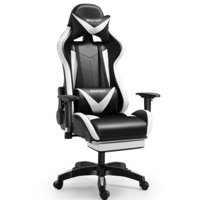 Hanover Commando Ergonomic Gaming Chair in Black and Electric Blue with ...