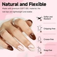 LIDUI-Oval Round Nail Tips Half Matte 504pcs Short Oval Round Gel Nail ...