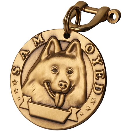 ZMLEVE Pure Copper Pet ID Tags, Personalized Dog Tags,Three-Dimensional ...