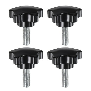 4pcs Star Clamping Knobs with Nuts Washers, M8 x 60mm Metric Zinc Plated Carbon Steel Male ...
