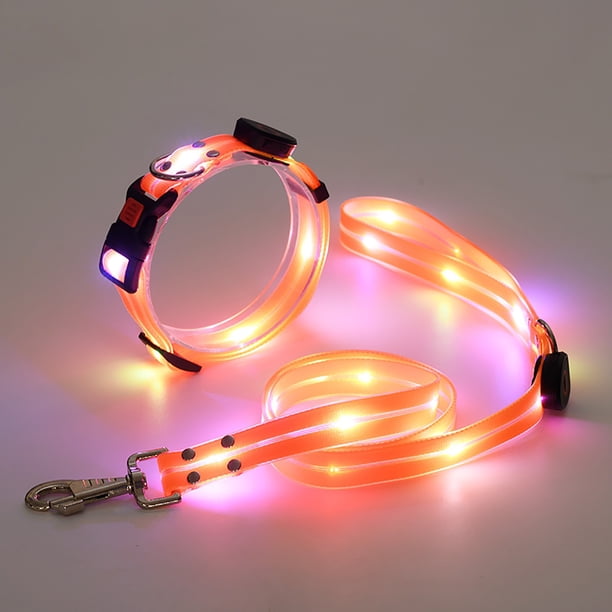 WIFKLSIIPG Illuminated Dog Leashes for Night Walks Luminous Dog Collars ...