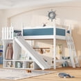 Noble House Full Loft Bed with Storage Shelves, Detachable Slide and ...