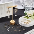 40Pcs Brass Stud Earring Findings with Vertical Loops Long-Lasting ...