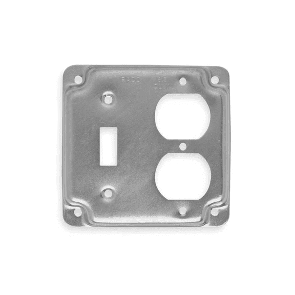 RACO INCORPORATED 4 x 1/2-Inch Square Flat Knockout Box Cover 8753 ...