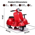 Etertoyle Kids Ride-On Motorcycle with Side Car, 6V Electric Retro ...