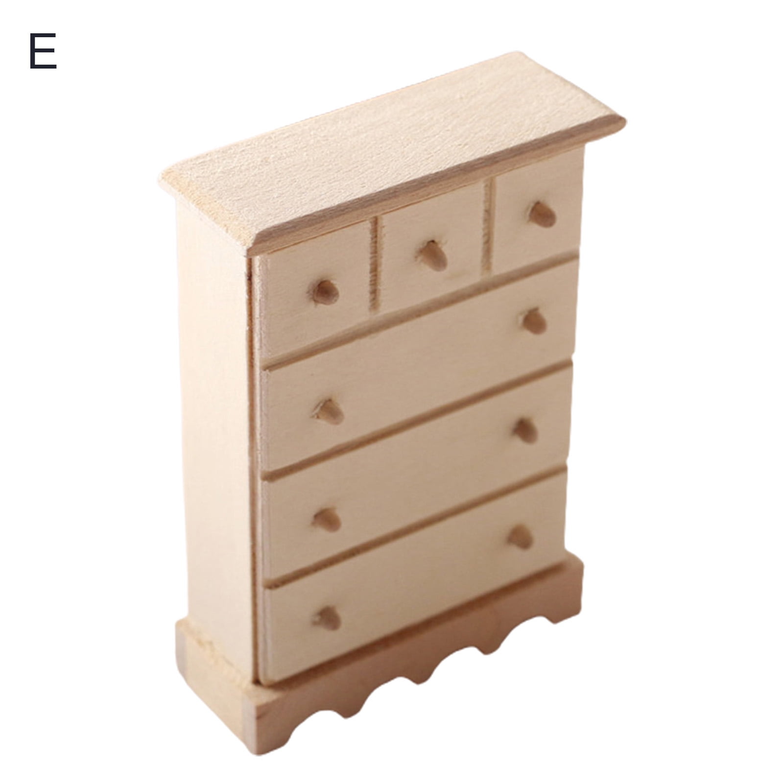 Miniature Doll Furniture, Wooden Display Cabin Cupboard Dollhouse ...