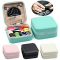 Knitting Yarn,Portable Travel Mini Jewelry Box Leather Jewellery Ring ...