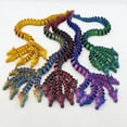 3D Printed 5-Headed Dragon Figurine,Flexible Joint Serpent Model, Decor ...