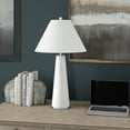 Evelyn&Zoe Ingalls 27.5" Transitional Ceramic Table Lamp with White ...