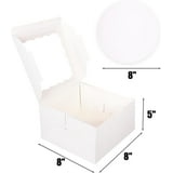 9-Pack White Bakery Boxes with Windows: Ideal for Weddings, Birthdays ...