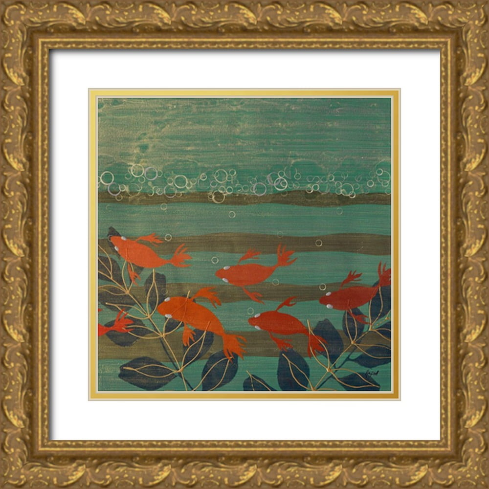 Hafod, Danielle 26x26 Gold Ornate Wood Framed with Double Matting ...