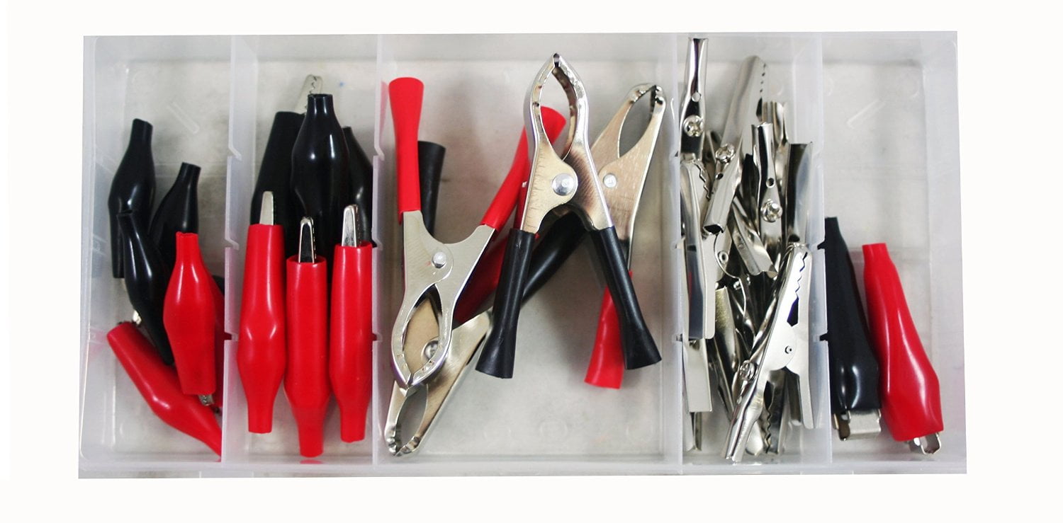 ABN 28 Piece Electrical Alligator Clip & Clamp Assortment - Walmart.com ...