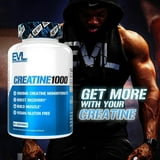 Evlution Nutrition Creatine Monohydrate Pills 120ct, 1000mg Muscle ...