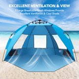 Alpha Camper Instant Beach Sunshade Pop Up UV Protection Sun Shelter ...