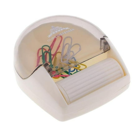 Plastic Magnetic Paper Clip Dispenser Holder with 12 Colored Paper ...