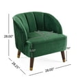 GDF Studio Velvet Emerald Modern Barrel Club Chair (2-pack) - Walmart.com
