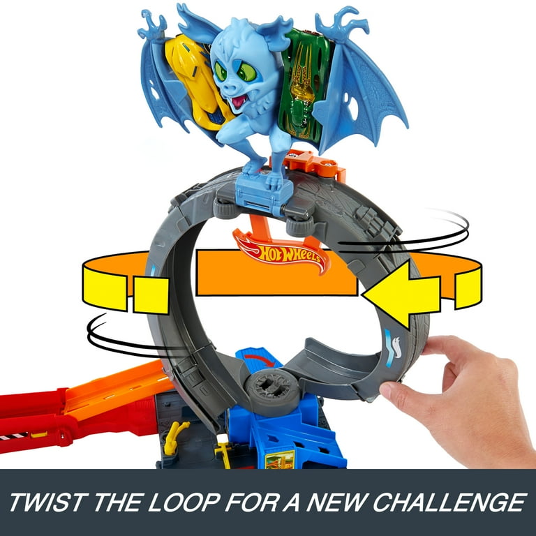 Hotwheels Track Sets Hot Wheels City Toy Car Track Set, Bat Loop Attack ...
