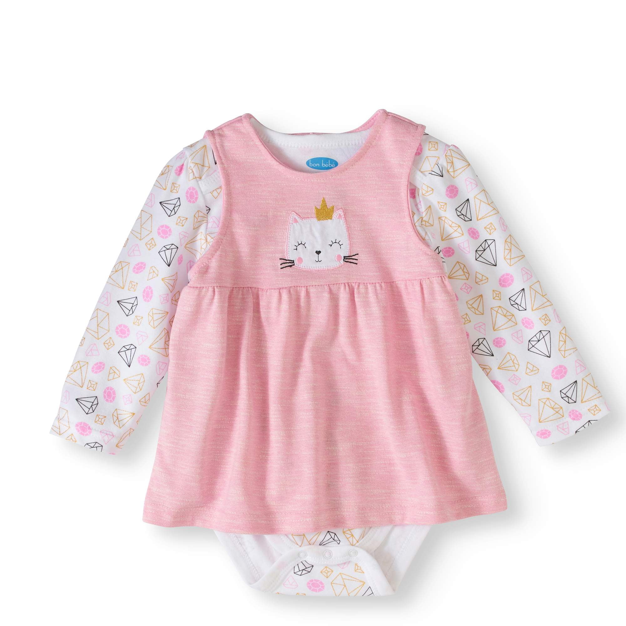 Bon Bebe Newborn Baby Girl Marled Terry - Walmart.com