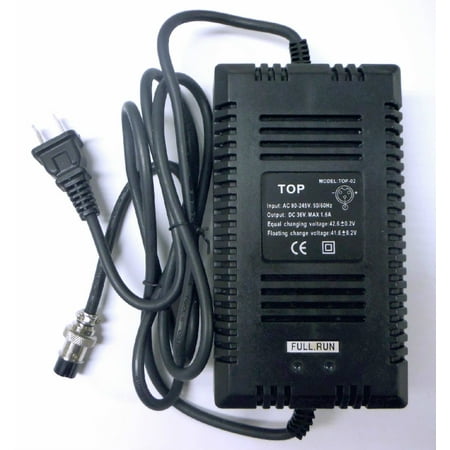 36V - 1.6A Battery Charger (3 Pin Inline connector)-V2 - Walmart.com