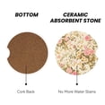 2pcs Ceramic Car Coasters Standard Size With Cork Base And Removal ...