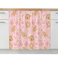 Cabinet Curtains 11"W x 13"L, Pink Christmas Sink Skirt for Bathroom ...